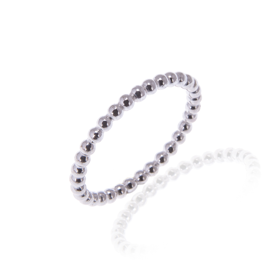 Silver granulated fine ring